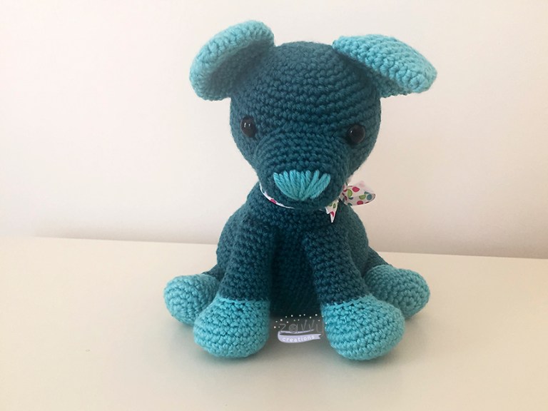 Puppy Love in Shades of Teal